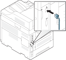 Connecting a network cable