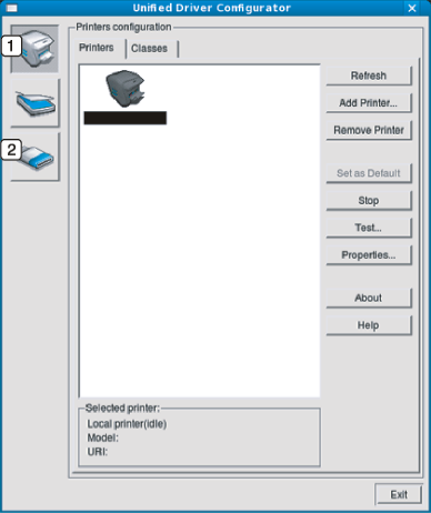 Linux Unified Driver Configurator 사용하기